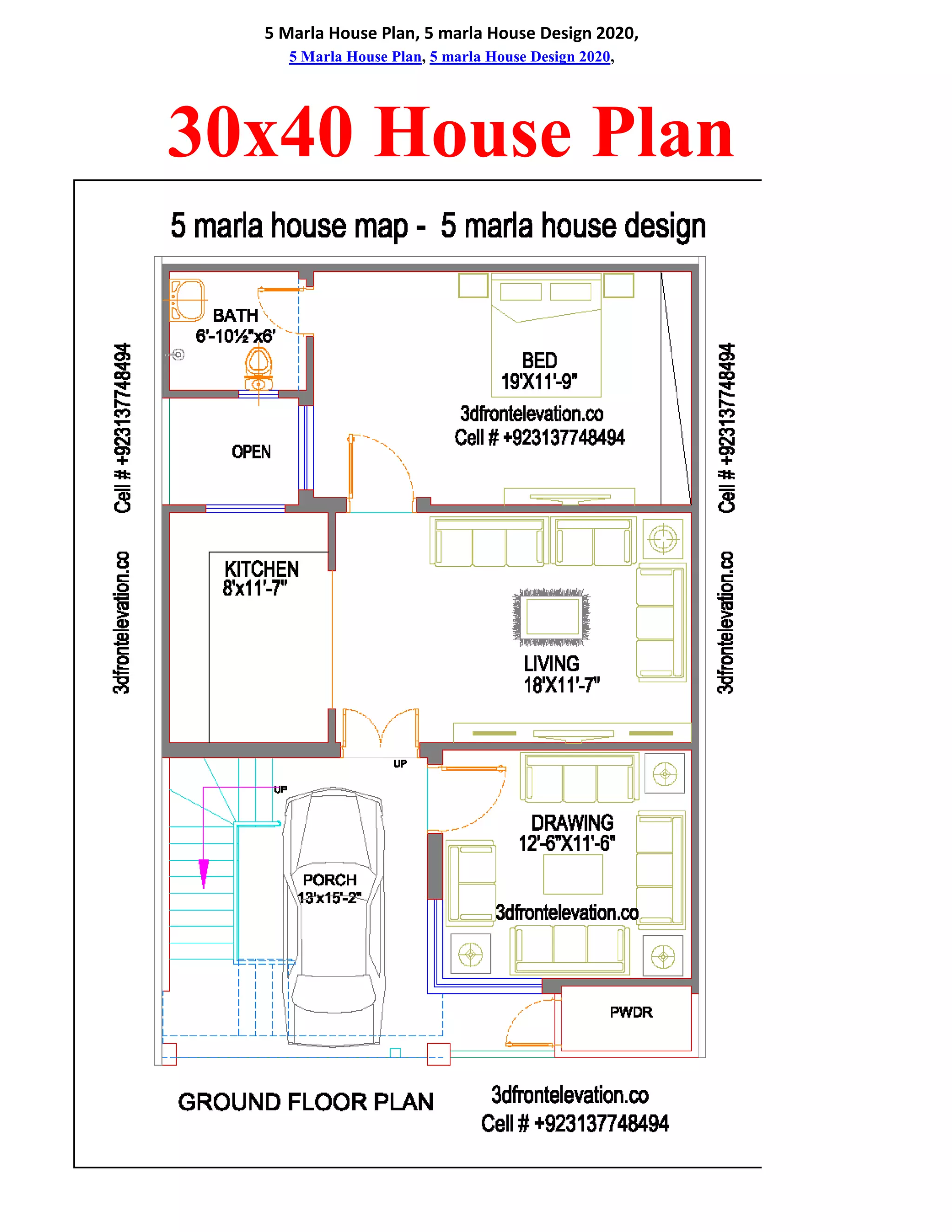 5 Marla House Design House Design Drawing My House