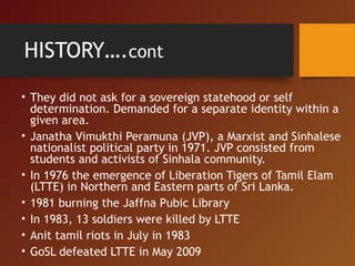 30 year conflict of sri lanka | PPT