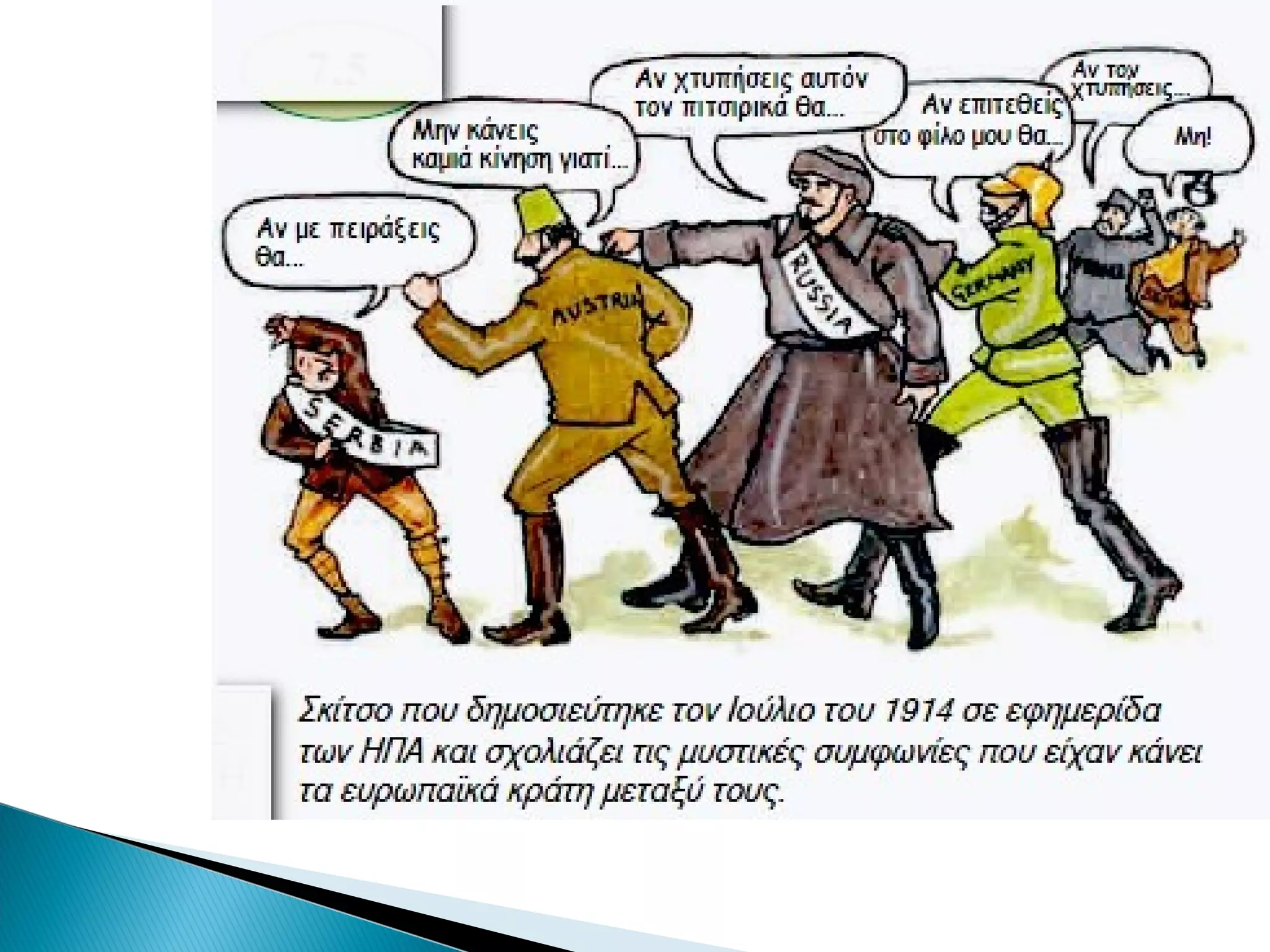 ΕΝΟΤΗΤΑ 31 Τα αίτια, η έκρηξη και τα μέτωπα του Α‘ Παγκόσμιου πολέμου ...