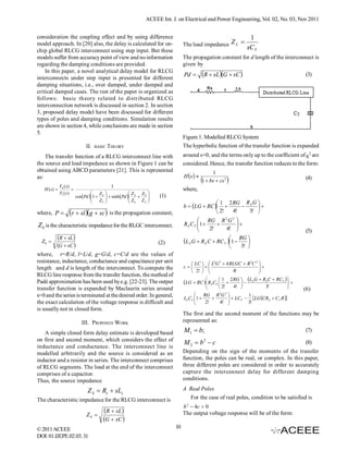Analytical Delay Model for Distributed On-Chip RLCG Global Interconnects for Different Pole ...