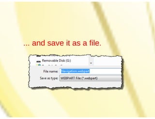 SharePoint Lesson #31: Reusing your modified WebParts with the WebPart Gallery | PDF | Browsers ...