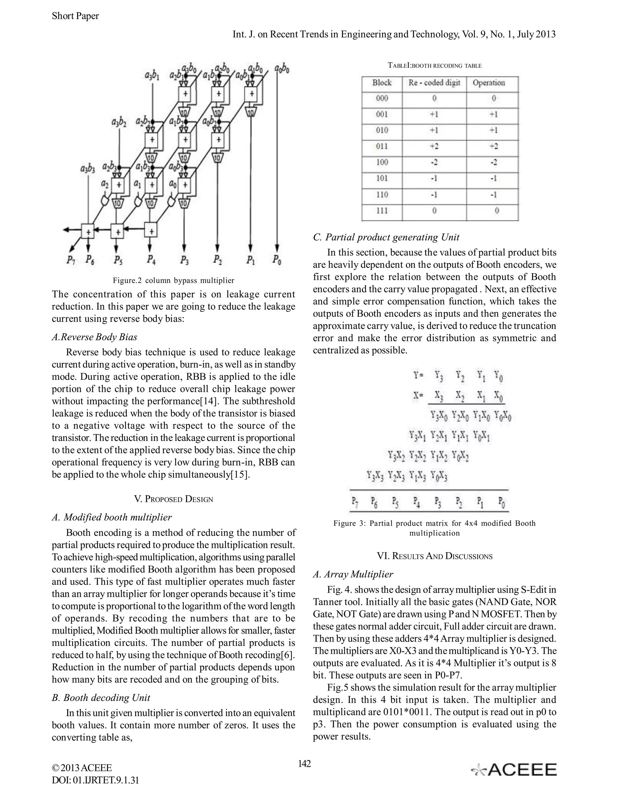 Low Power VLSI Design of Modified Booth Multiplier | PDF