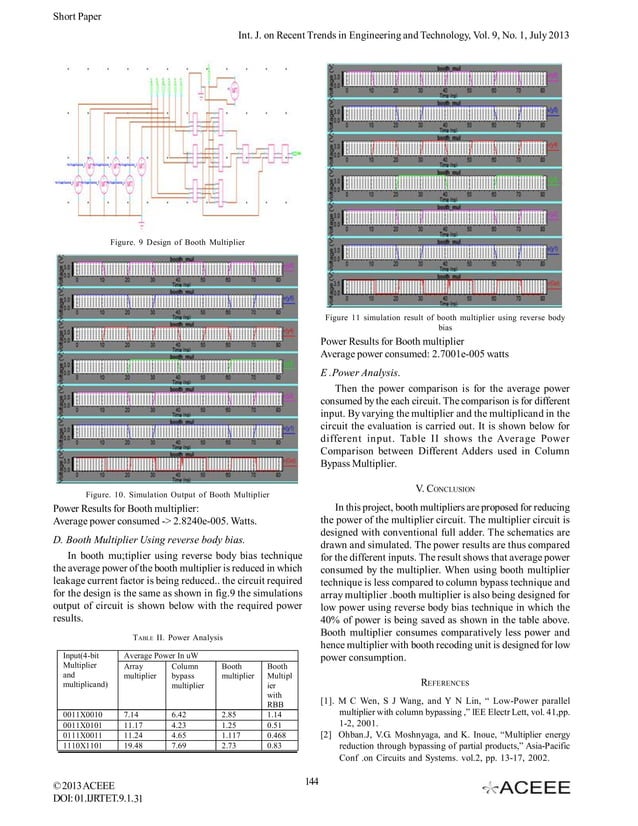 Low Power VLSI Design of Modified Booth Multiplier | PDF