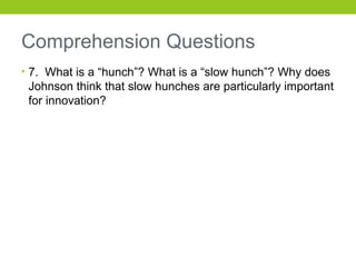 31. ted talk, scientific method, innovation | PPT | Science