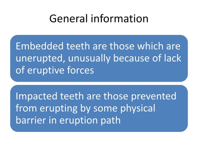 31.embedded and impacted teeth | PPTX | Dental Health | Diseases and ...