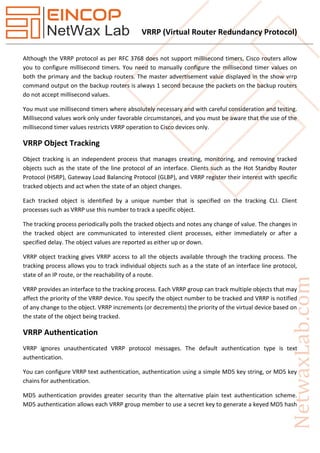VRRP (virtual router redundancy protocol) | PDF | Computer Networking | Computing