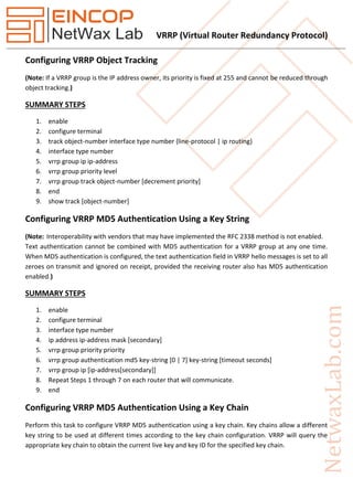 VRRP (virtual router redundancy protocol) | PDF | Computer Networking | Computing