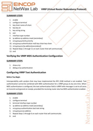 VRRP (virtual router redundancy protocol) | PDF | Computer Networking | Computing