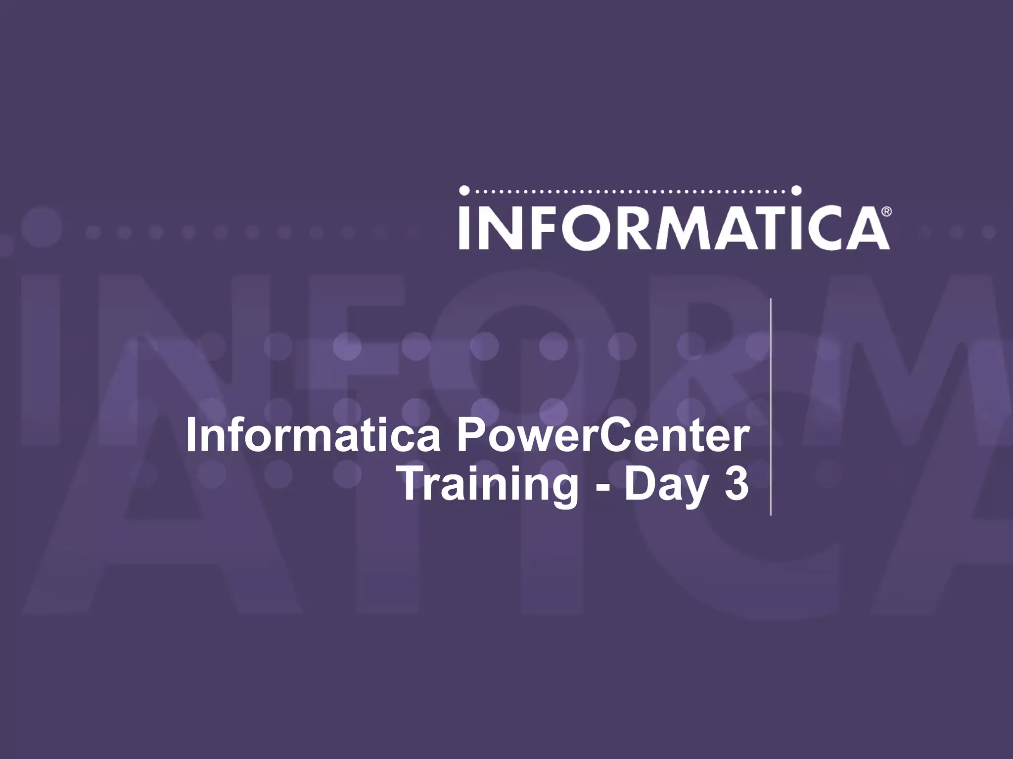 Informatica Power Center Workflow Manager Ppt