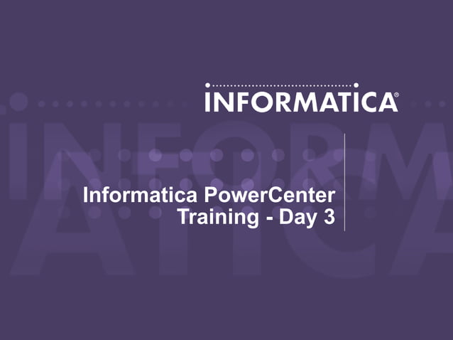 Informatica Power Center - Workflow Manager | PPT