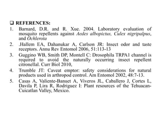 A REVIEW ON NATURAL INSECT REPELLENT | PPTX