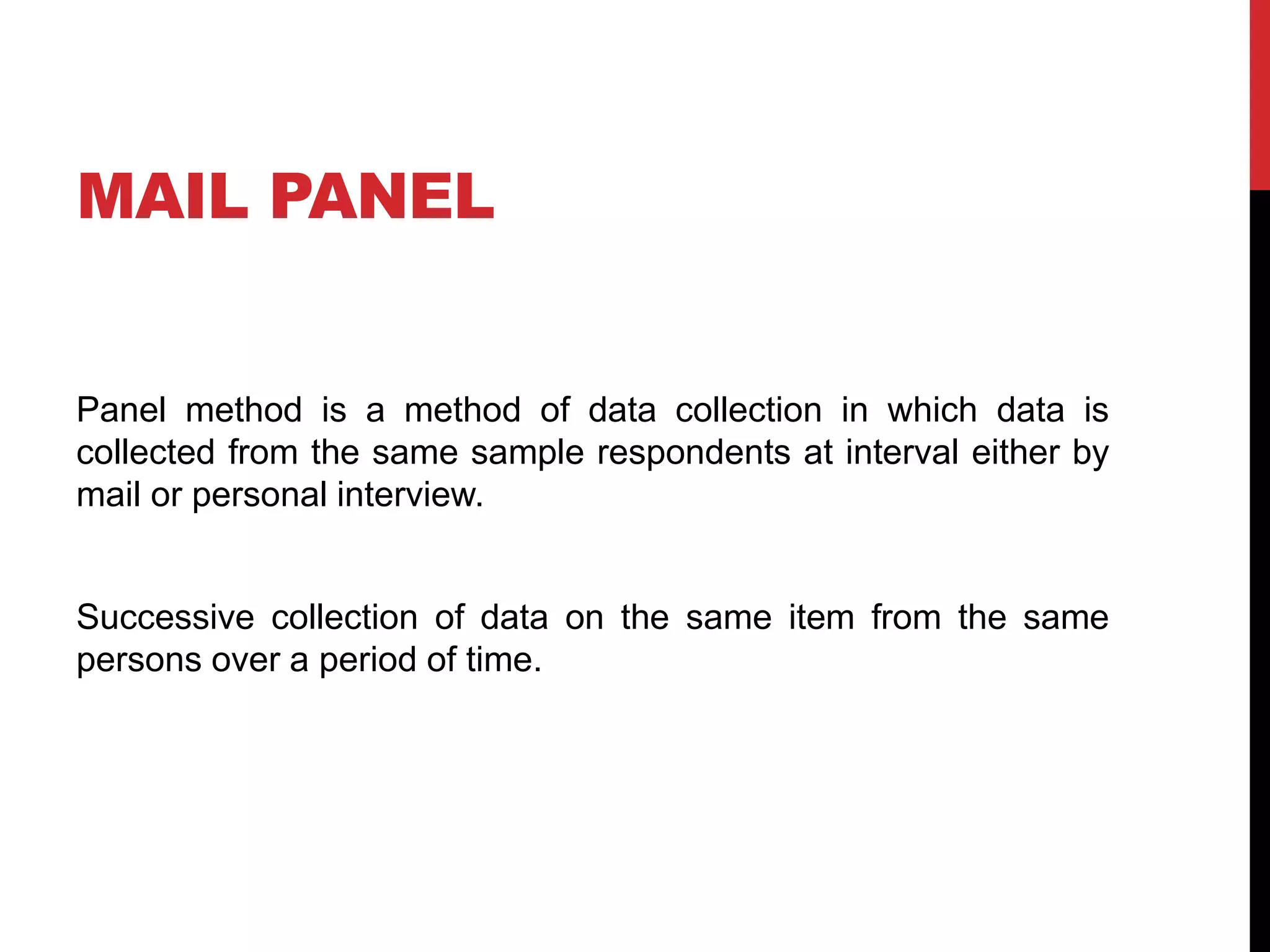 Mail survey Method Merits & Demerits Of Mail survey Method | PPTX