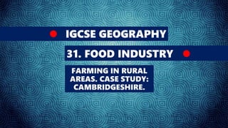 GEOGRAPHY IGCSE: FOOD INDUSTRY - FARMING IN RURAL AREAS | PPTX