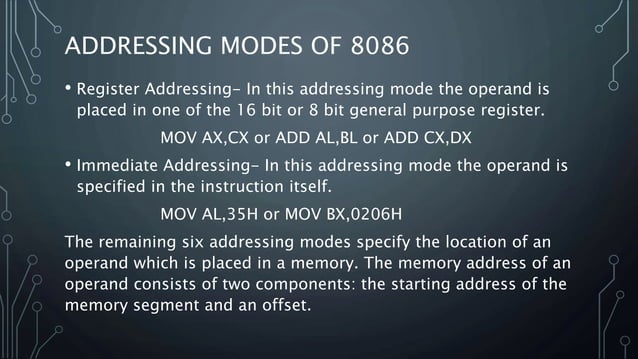31. 8086 addressing modes | PPT