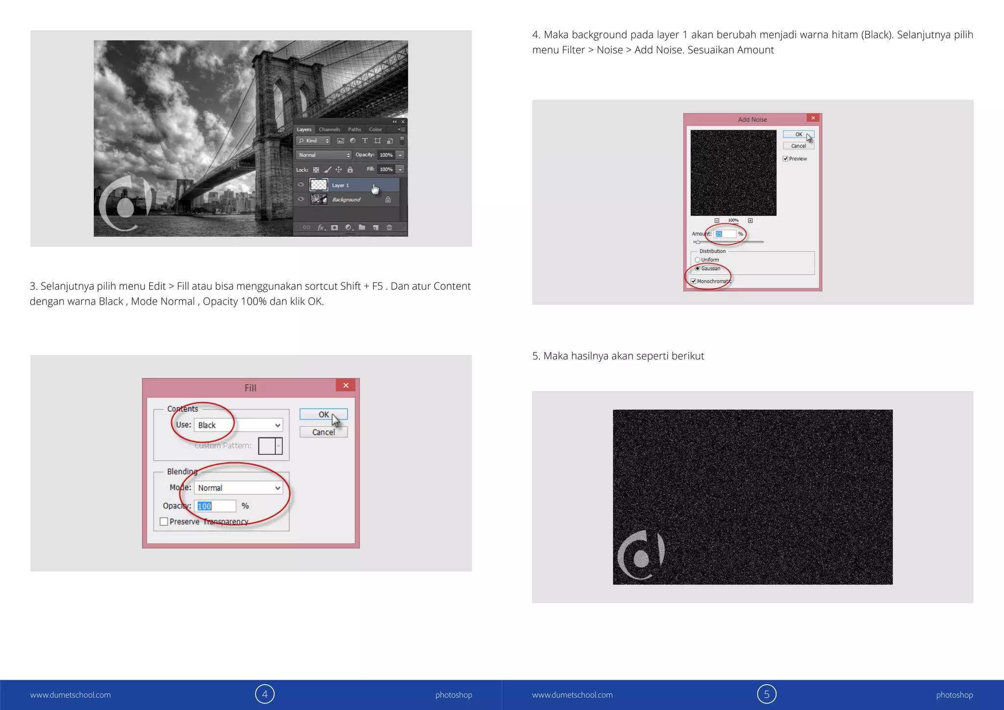 Membuat Efek Hujan Dengan Photoshop | PDF