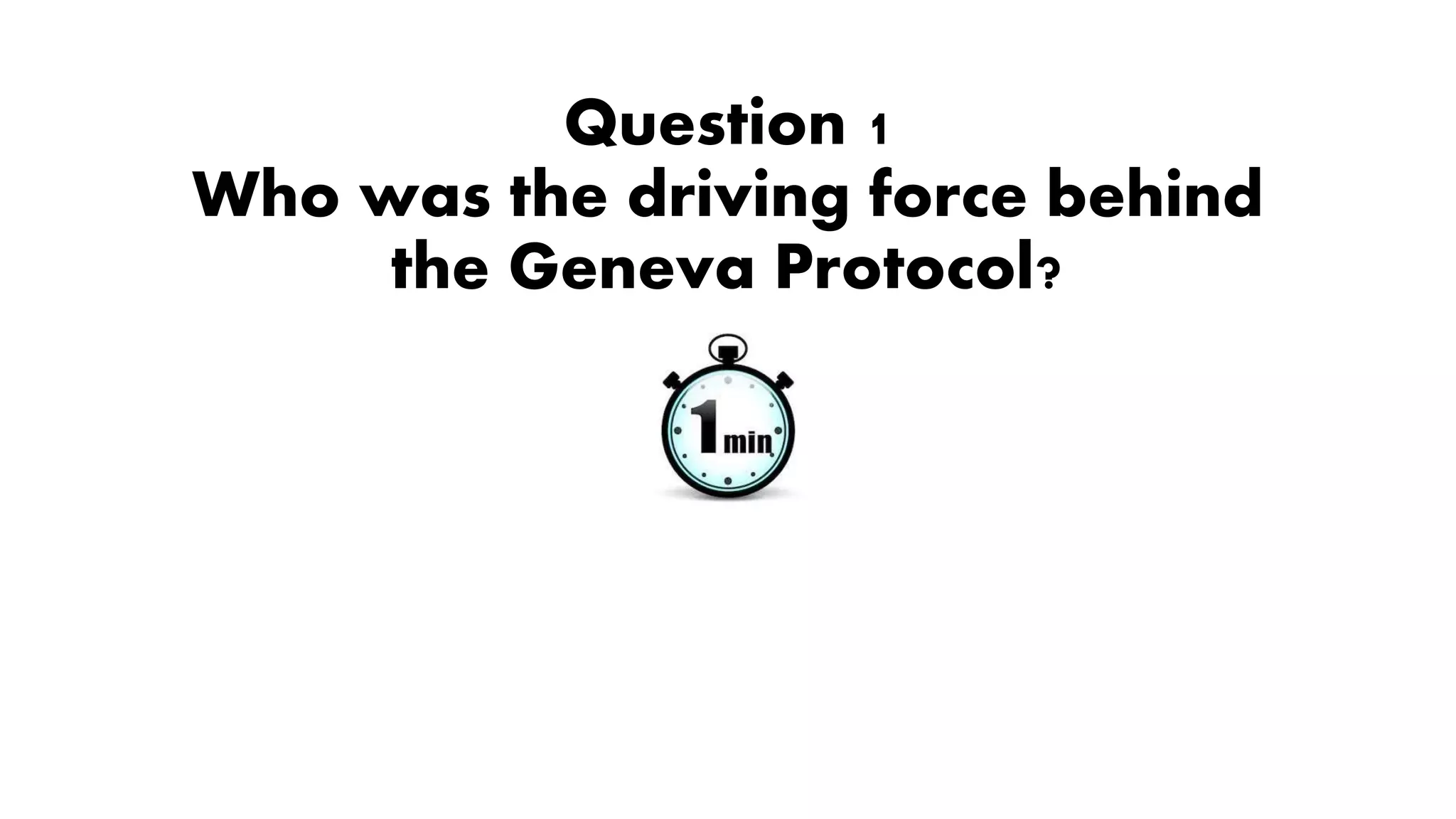 REVISION IGCSE CAMBRIDGE HISTORY: GENEVA PROTOCOL | PPTX