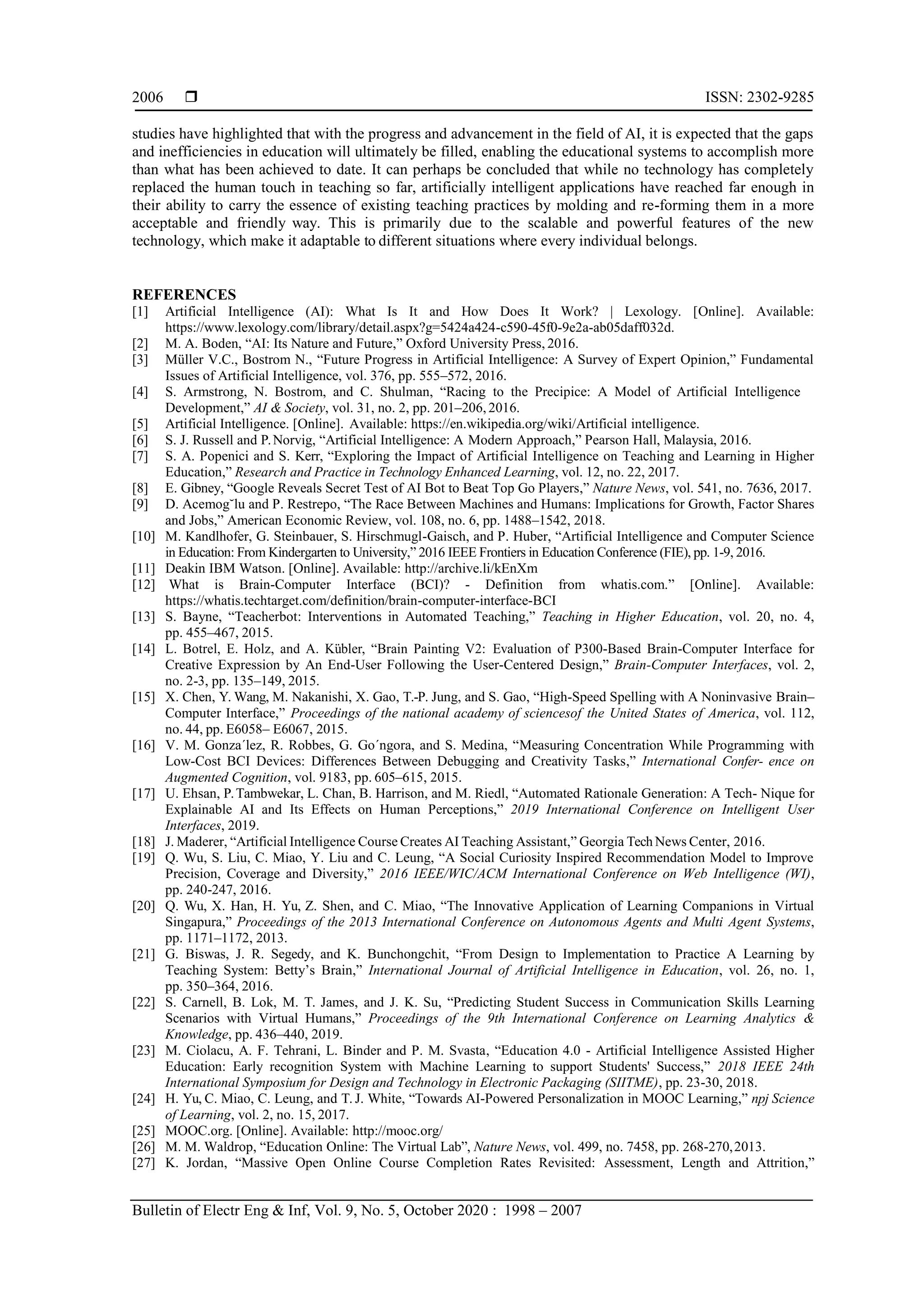 Artificial intelligence in education and assessment methods | PDF ...