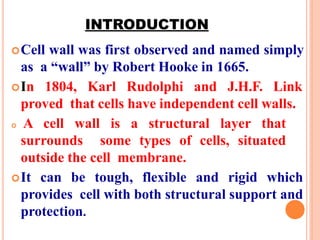 Plant Cell wall Structure | PPTX