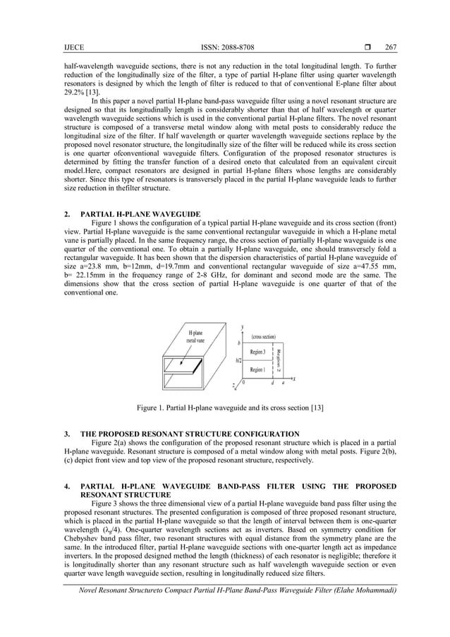 Novel Resonant Structure to Compact Partial H-Plane Band-Pass Waveguide Filter | PDF