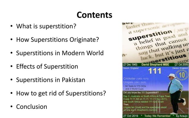 Superstition - Presentation | PPTX