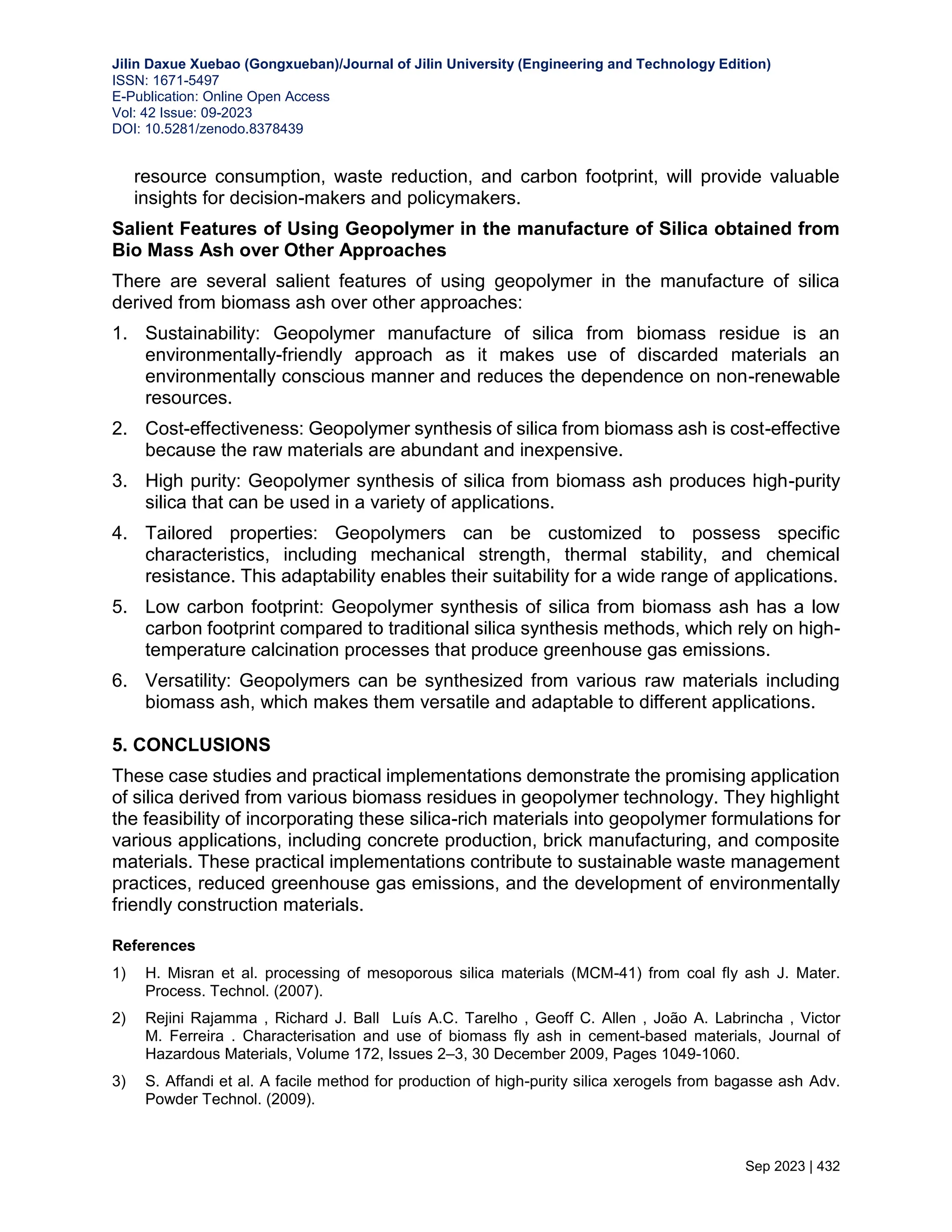 COMPREHENSIVE STUDY ON THE SYNTHESIS OF BIOSILICA FROM AGRICULTURAL ...