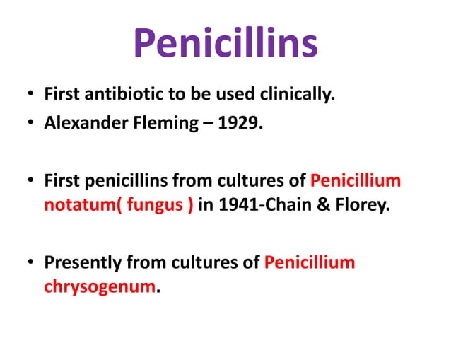 Penicillin and its mode of action & is Role in Body | PPT | Chemistry ...
