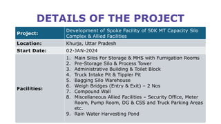 FCI SILO CONSTRUCTION OF STORAGE OF WHEAT GRAINS | PPT