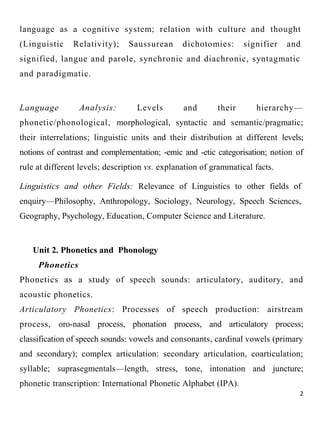 NTA UGC NET JRF - 31 linguistic-new updated syllabus | PDF