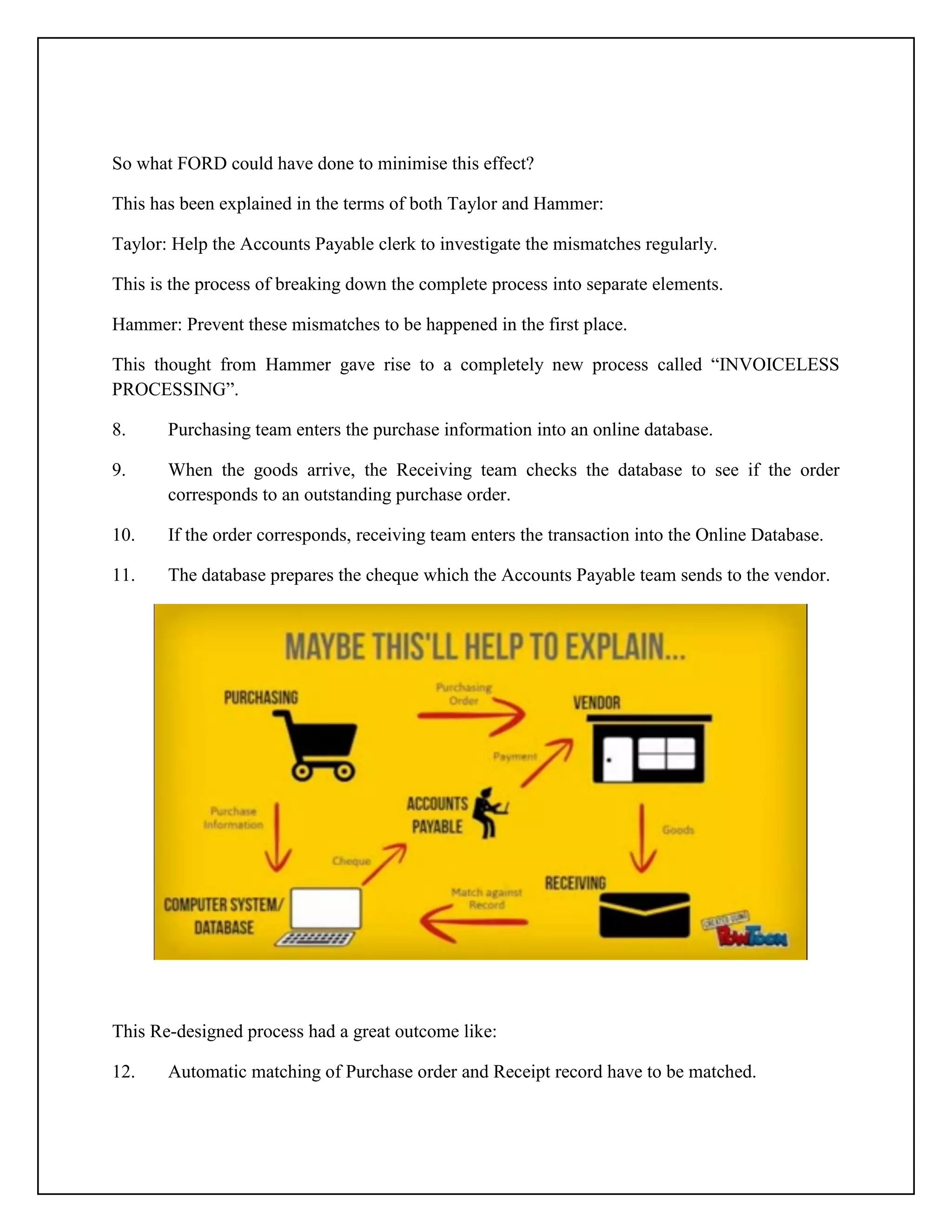 Michael hammer and james champy on Business process re-engineering ...