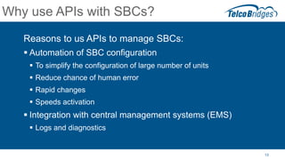 RESTful APIs and SBCs | PPT