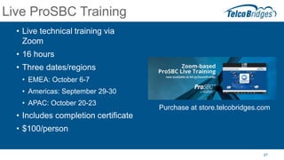 RESTful APIs and SBCs | PPT