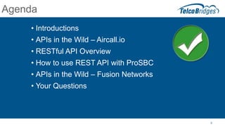 RESTful APIs and SBCs | PPT