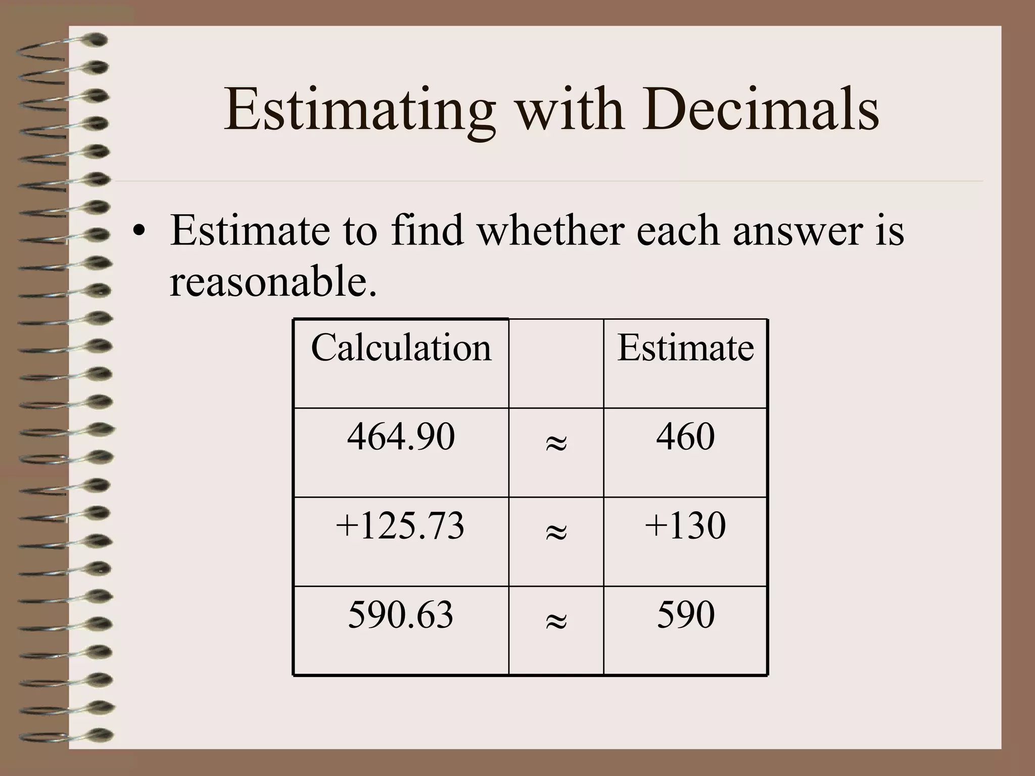 3.1 Rounding And Estimating | PPT