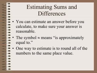 3.1 Rounding And Estimating | PPT