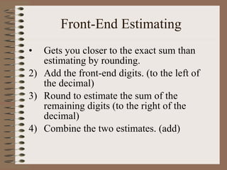 3.1 Rounding And Estimating | PPT