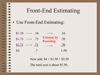 3.1 Rounding And Estimating | PPT