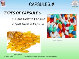 Types of capsules by Sakshi Lodha | PPTX | Pharmaceutical Drugs ...