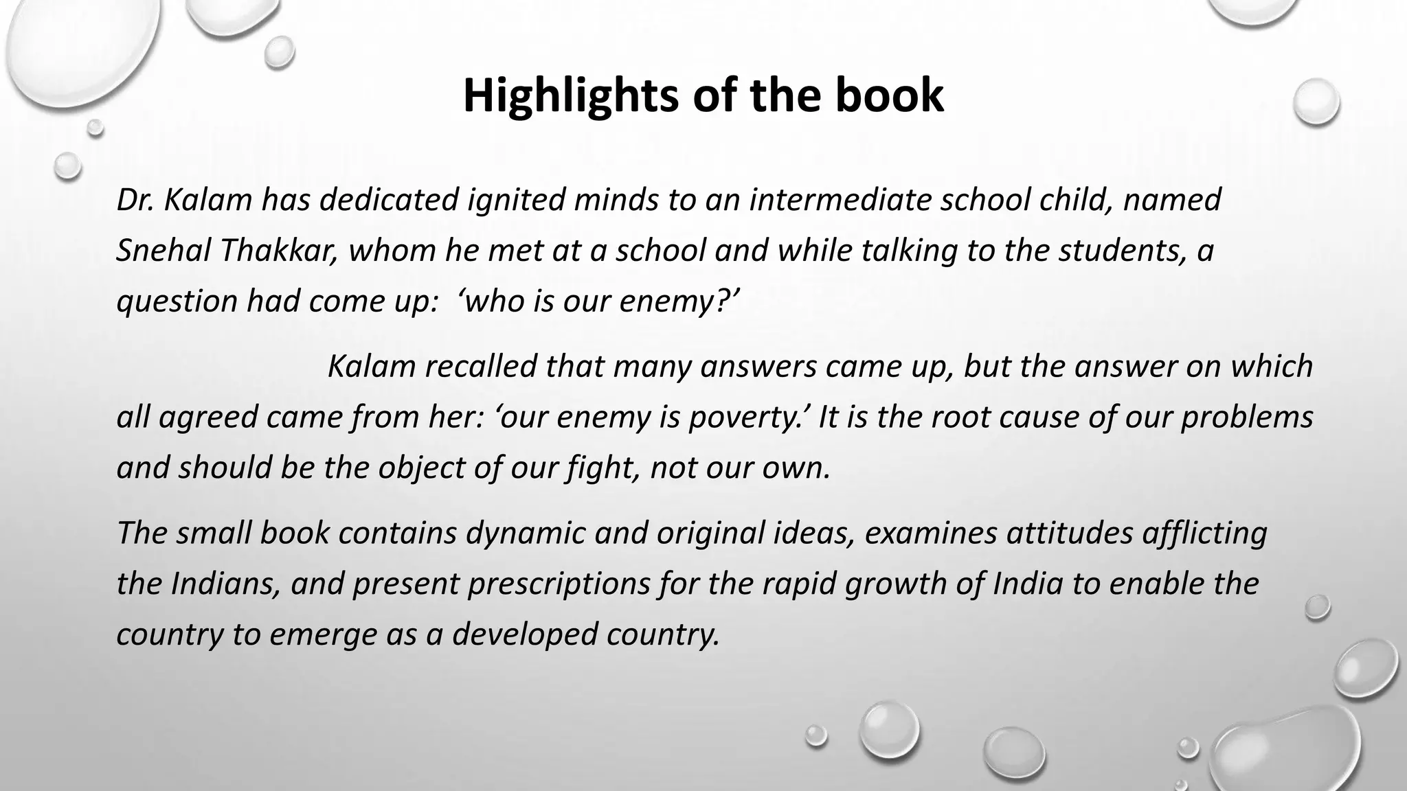 Ignited Minds by Dr. APJ Abdul kalam (Book Review) | PPTX