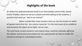 Ignited Minds by Dr. APJ Abdul kalam (Book Review) | PPTX