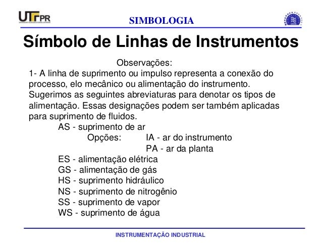 Simbologia para instrumentação