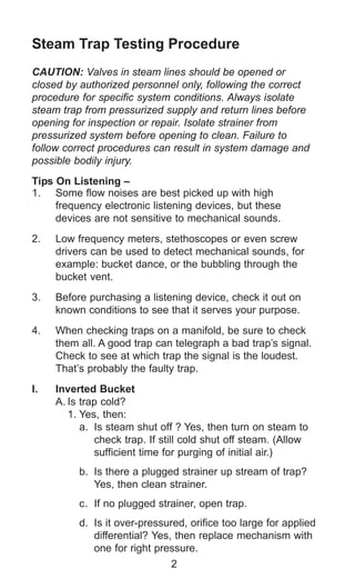 Steam Trap Testing Guide for Energy Conservation | PDF | Home ...