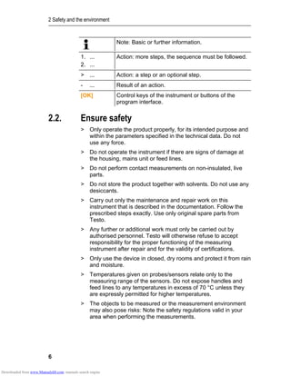 Hướng dẫn sử dụng Testo 310 | PDF