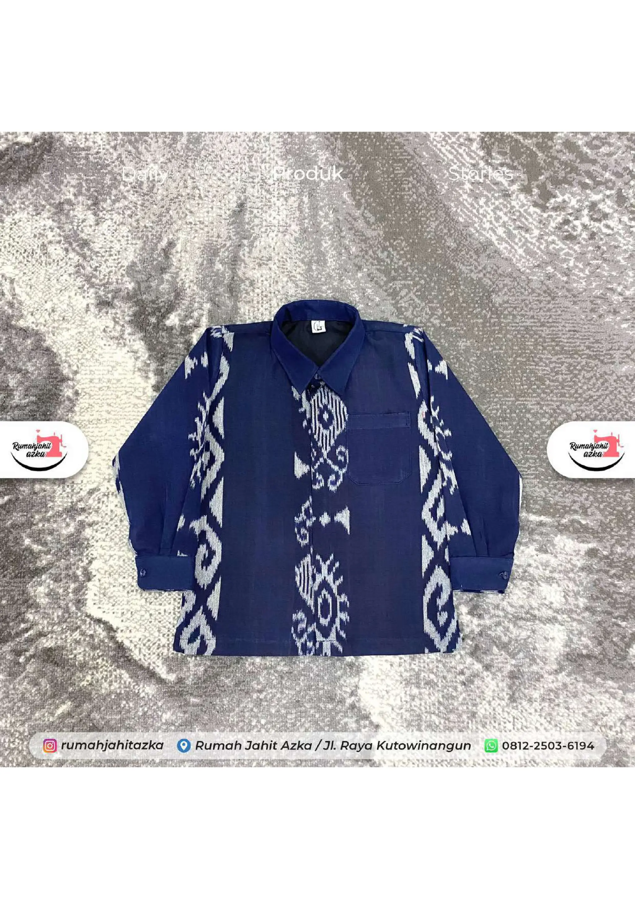 Baju Batik Pria Lengan Panjang by Rumah Jahit Azka | PDF