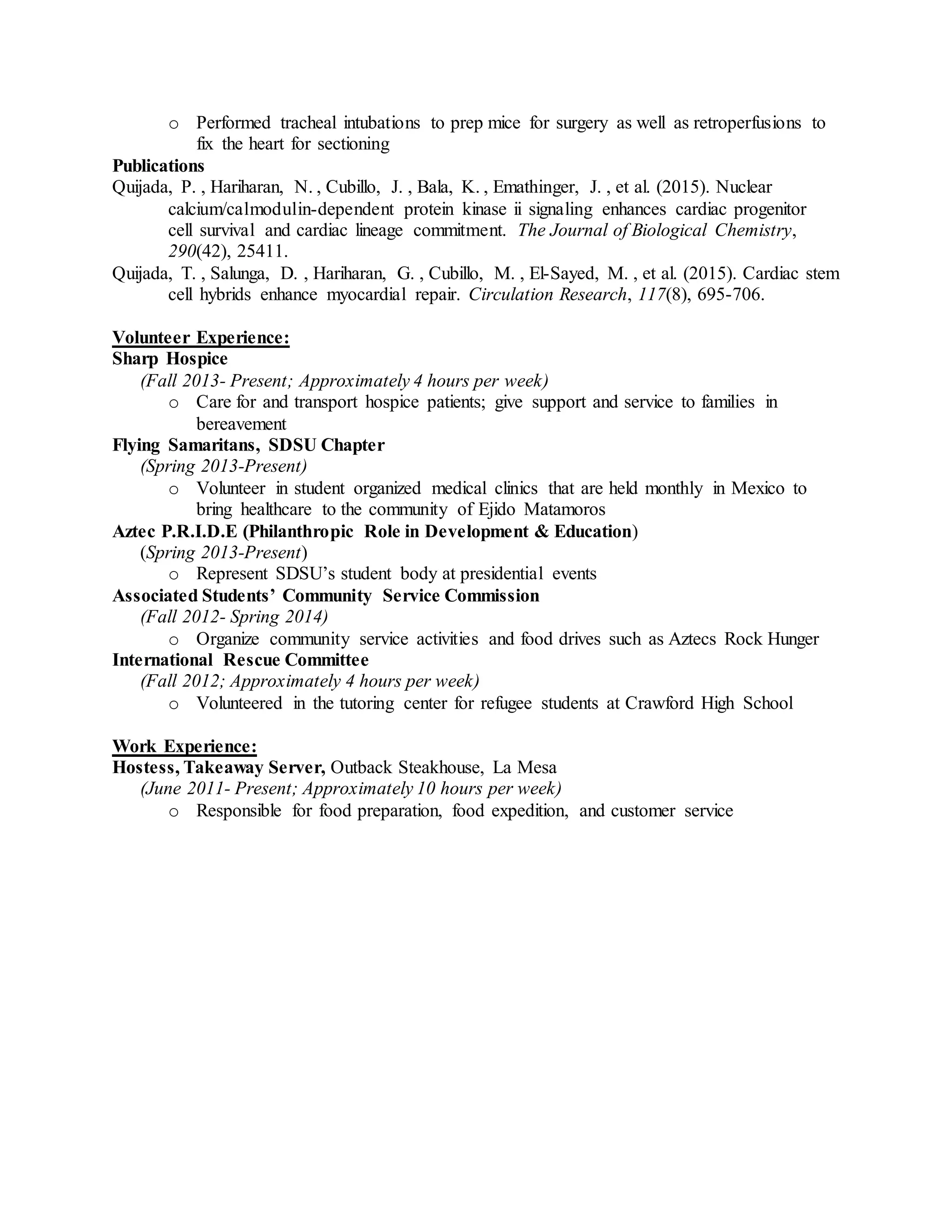 RESUME | DOCX | Medical Health
