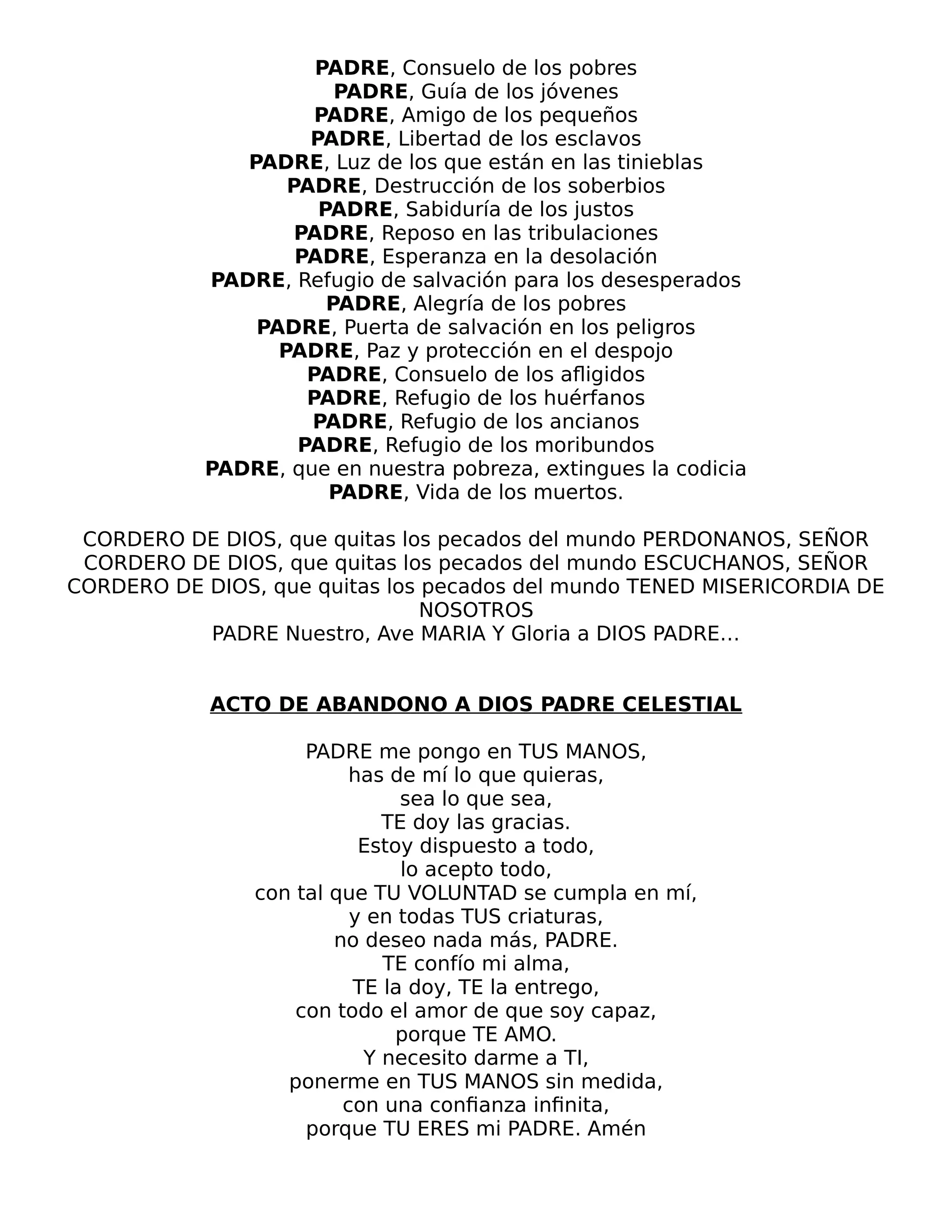 Rosario A Dios Padre Celestial Pdf