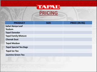 tapal brand analysis PPT slide for comptetive data | PPT