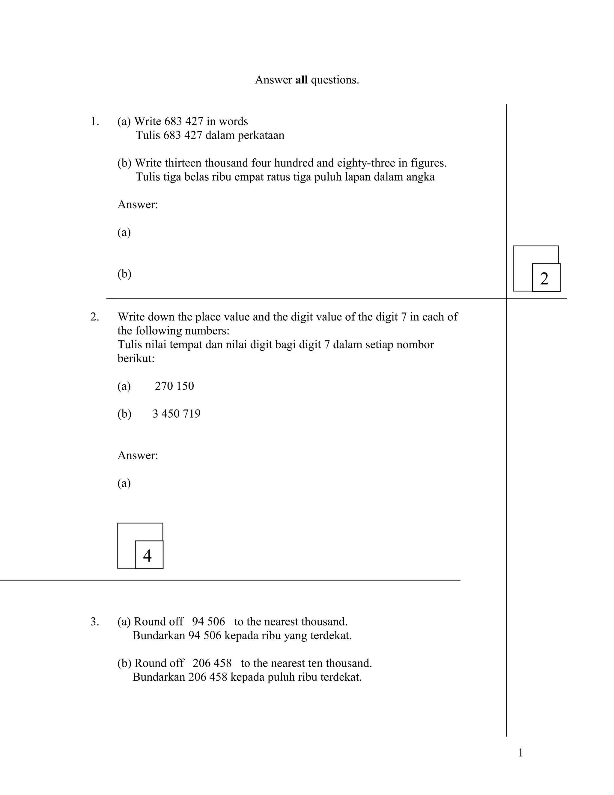 31028454 soalan-peperiksaan-matematik-tingkatan-1-kertas-2[1] real | PDF