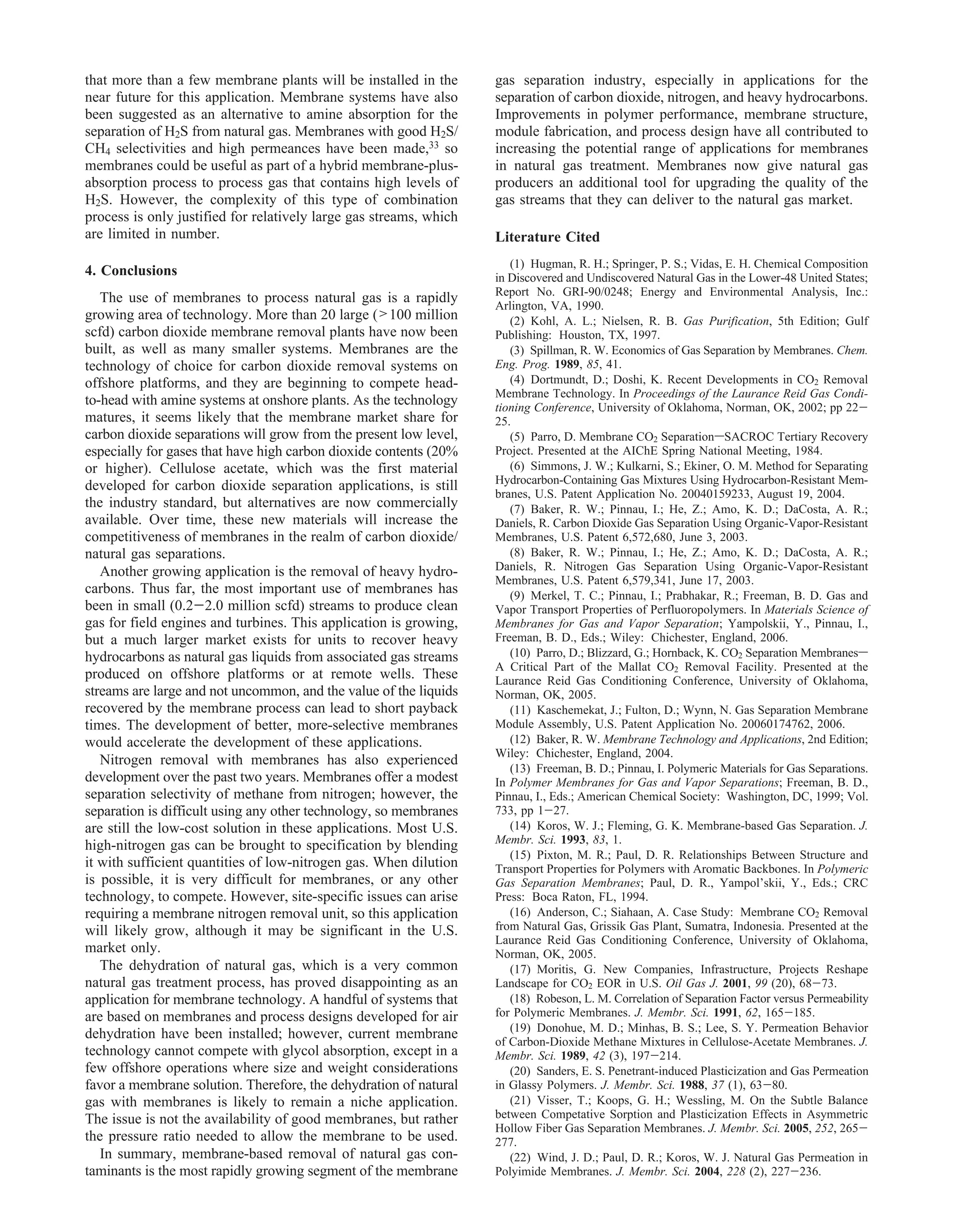 Natural Gas Processing with Membranes: An Overview | PDF