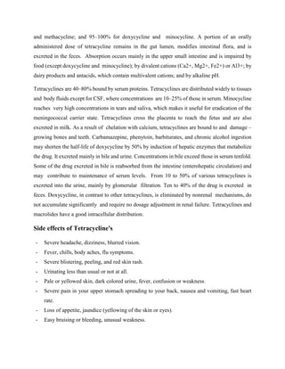 ANTIBIOTICS (Tetracycline) | PDF