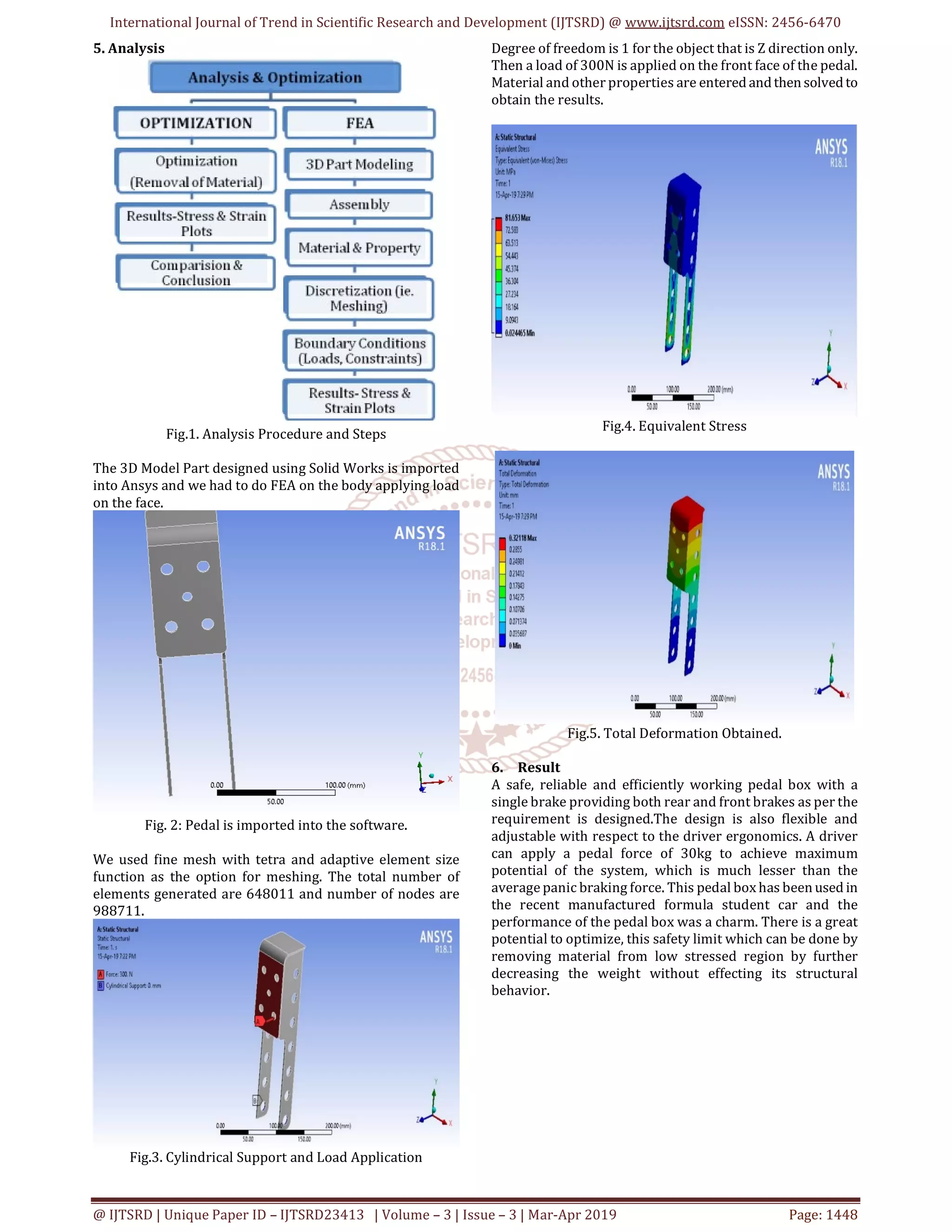 Design and Analysis of Pedal Box with Braking System | PDF